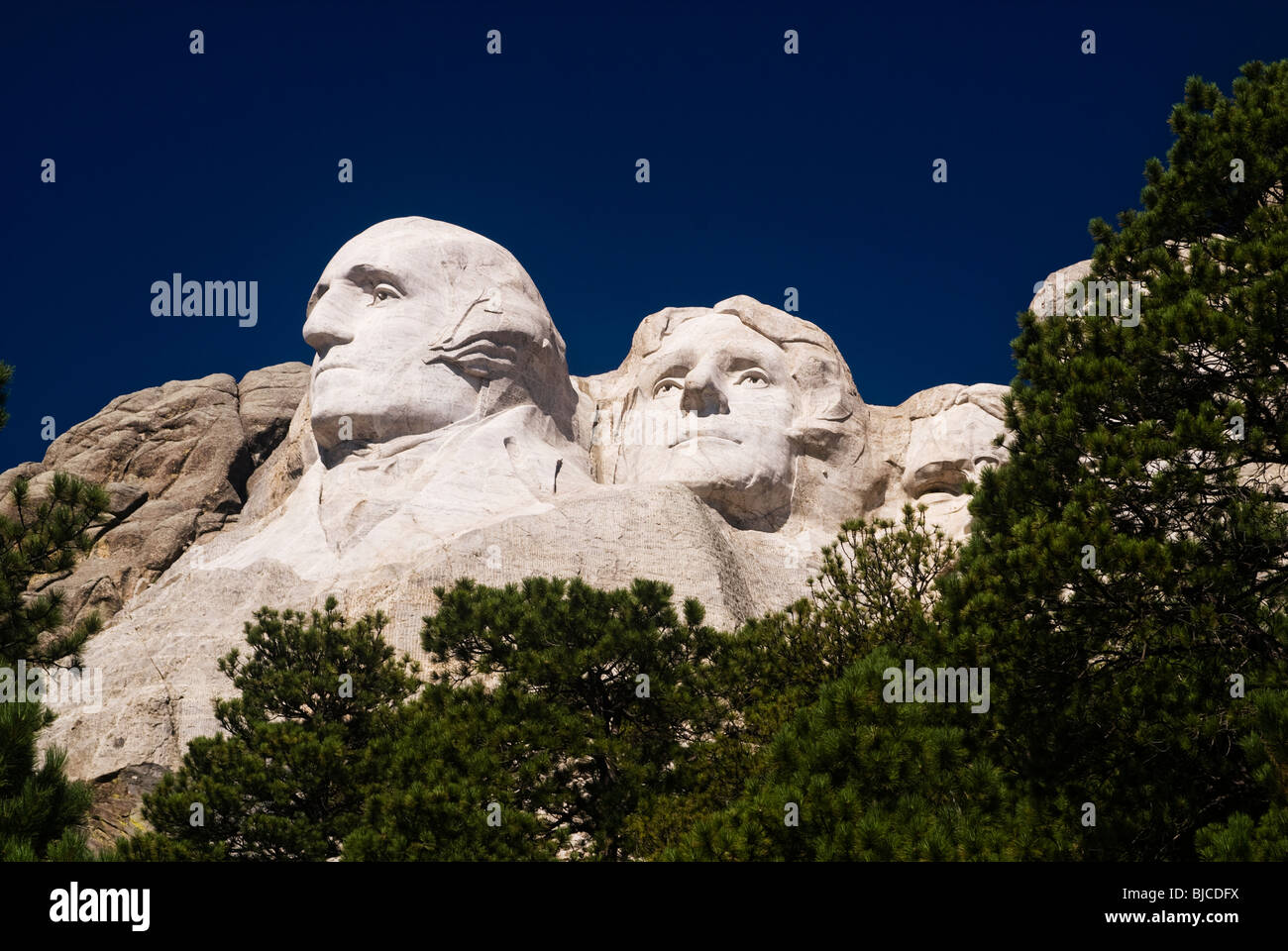 George Washington and Thomas Jefferson on the mount Stock Photo - Alamy