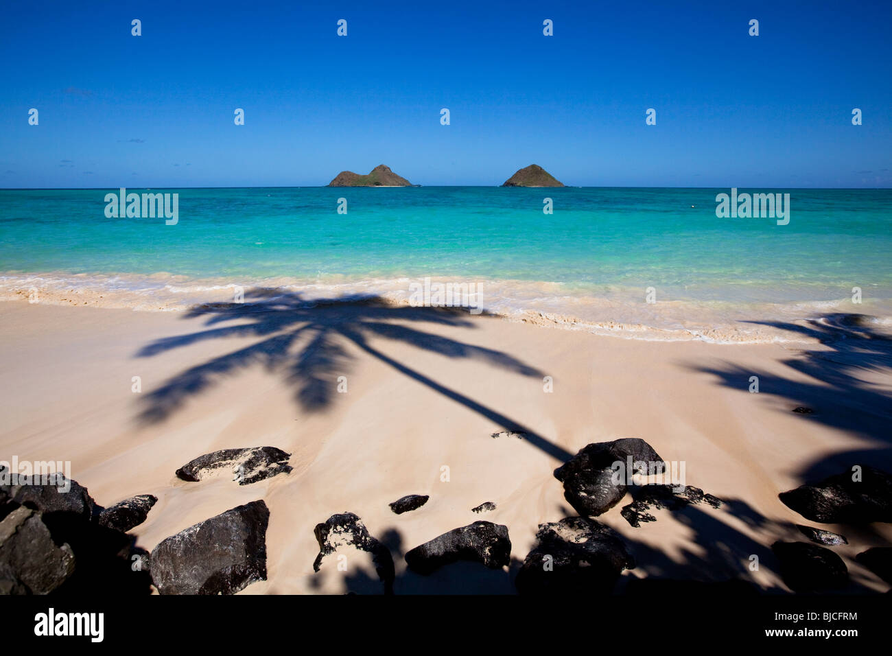 Lanikai Beach Mokulua Islands Kailua Oahu Hawaii Stock Photo - Alamy