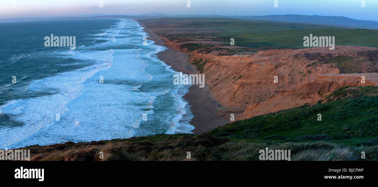 Point Reyes beach, view from the lighthouse, Point Reyes National ...