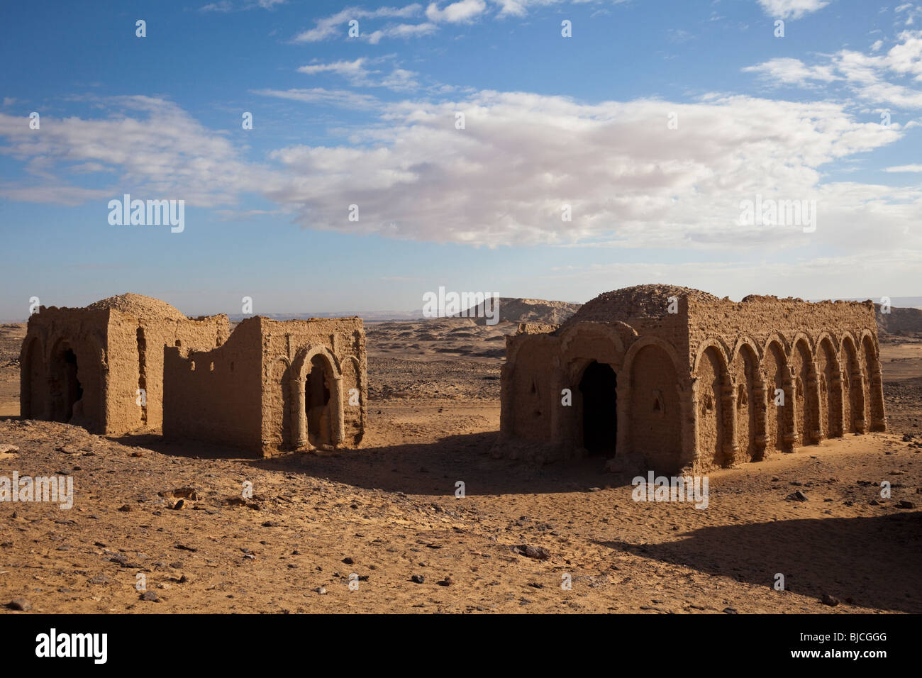 early Christian necropolis at el Baqawat, Kharga oasis, Egypt Stock ...
