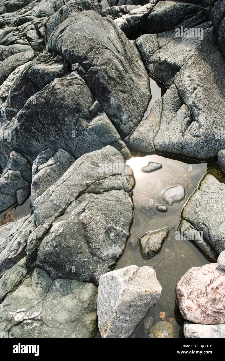 Water pooled on rocks Stock Photo - Alamy