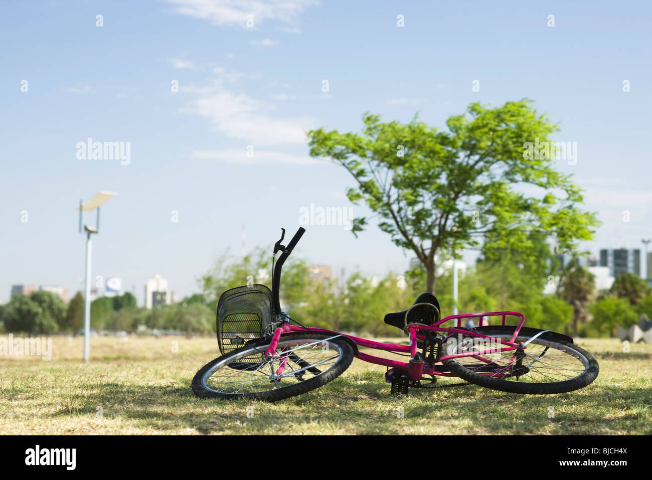 Abandoned bicycle lying on the floor hi-res stock photography and ...