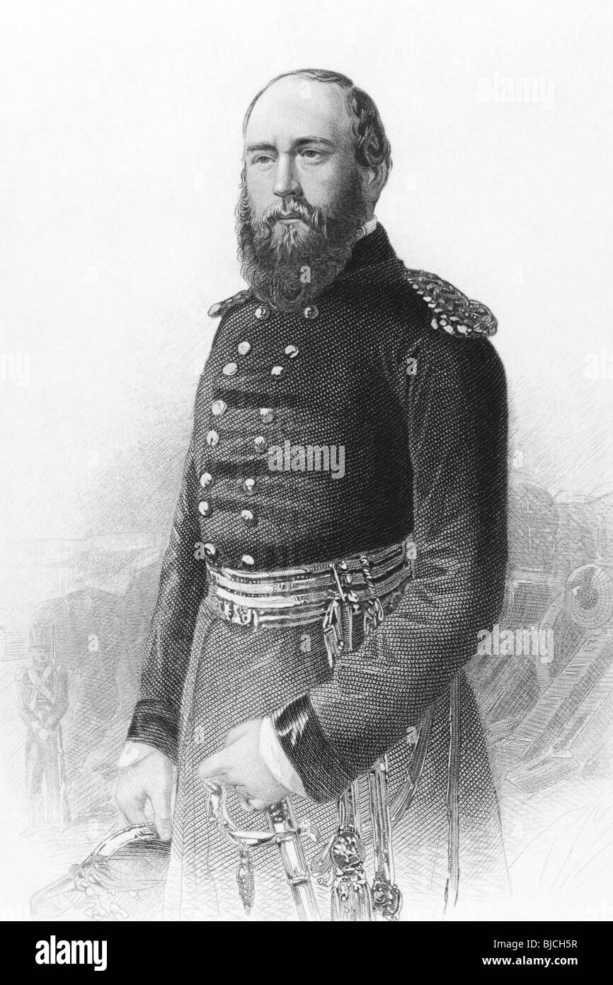 Prince George, Duke of Cambridge (1819-1904) on engraving from the ...