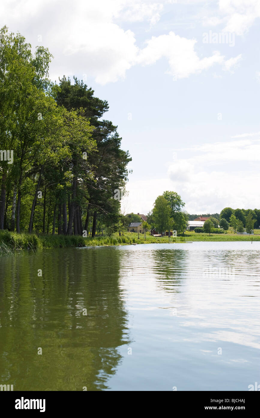 Rural lake scene Stock Photo - Alamy
