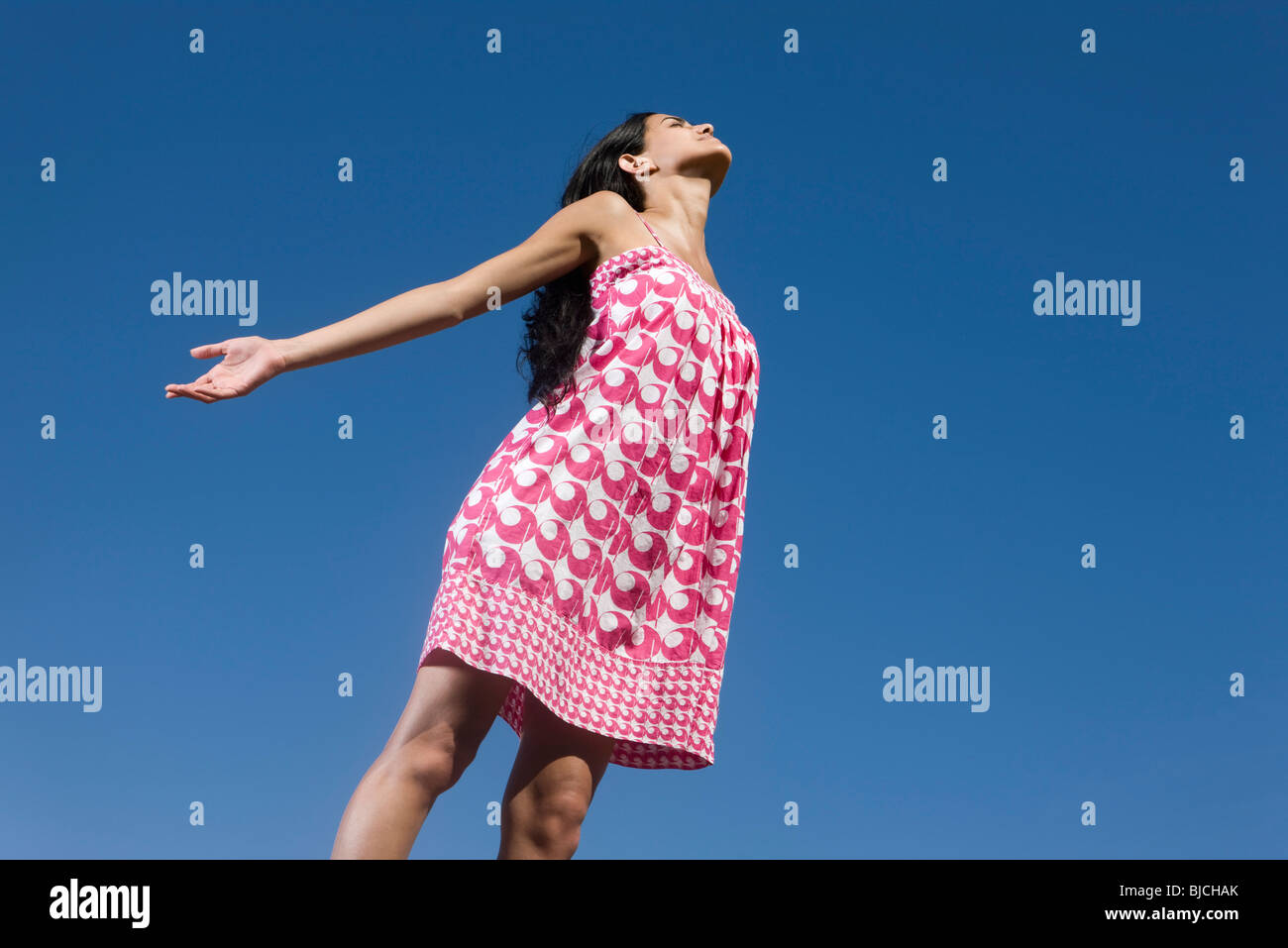Woman with one eye closed one eye open hi-res stock photography and ...