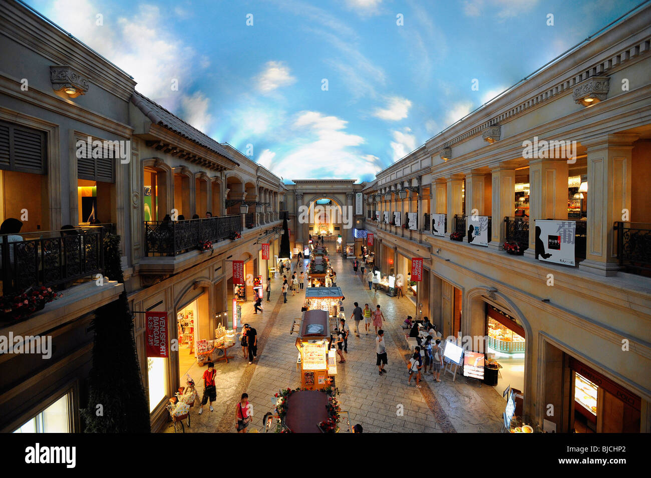 Photo shows the Venus Mall shopping area in Tokyo, Japan. The mall is ...