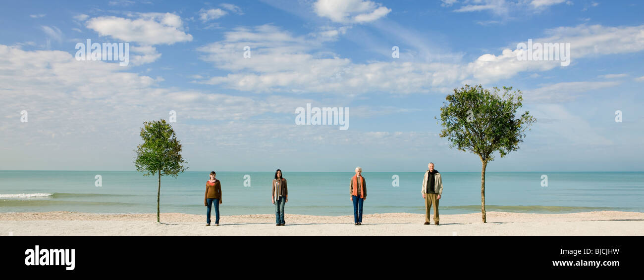 Man standing between two trees hi-res stock photography and images - Alamy