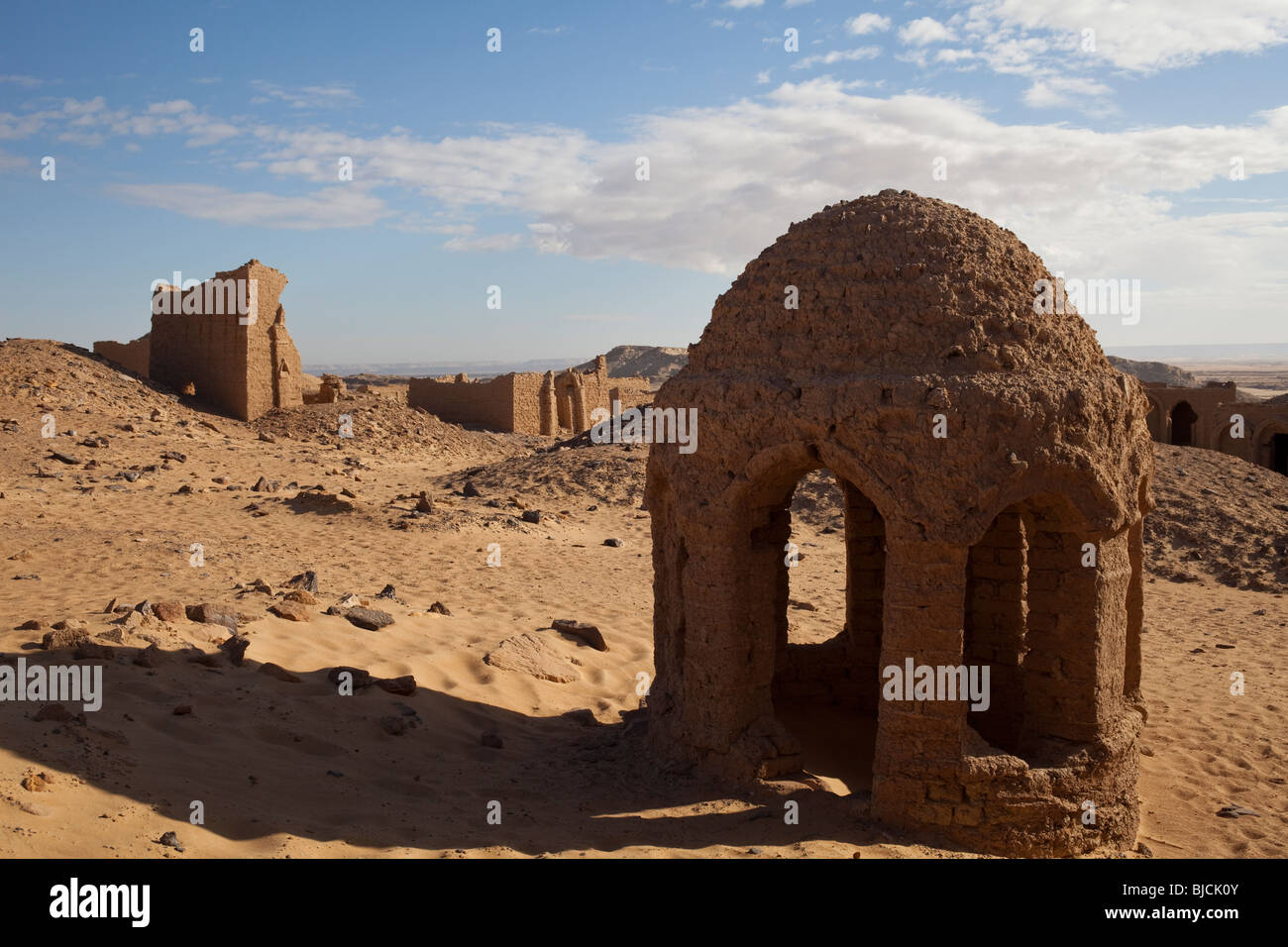 early Christian necropolis at el Baqawat, Kharga oasis, Egypt Stock ...