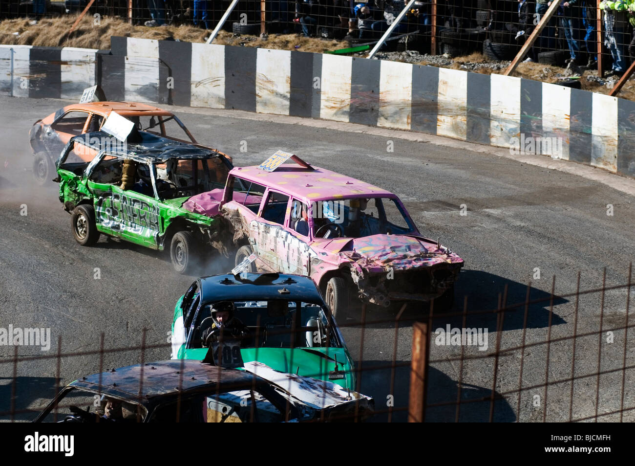 banger racing demolition derby destruction car crash crashing wreck ...