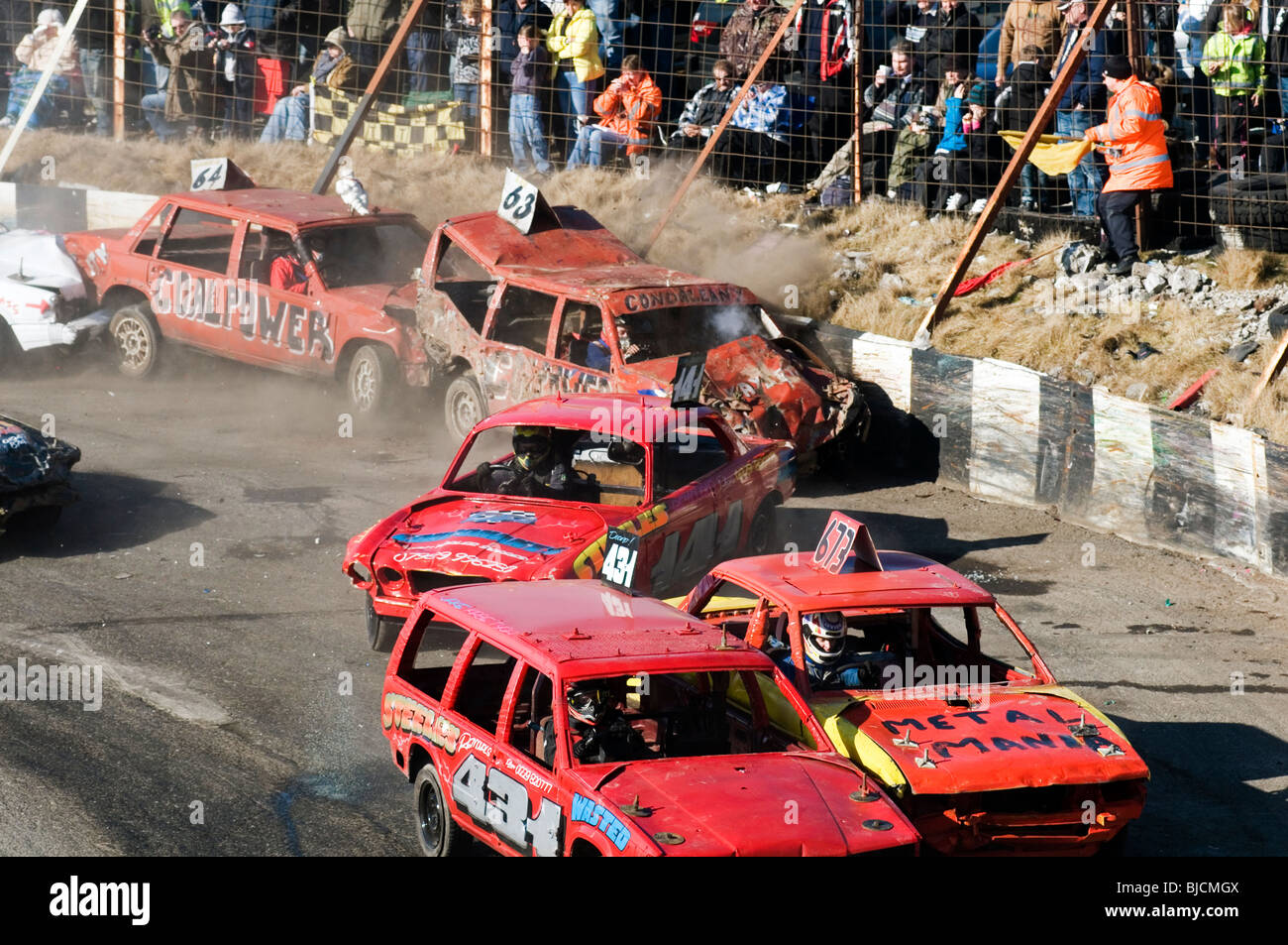 banger racing demolition derby destruction car crash crashing wreck ...