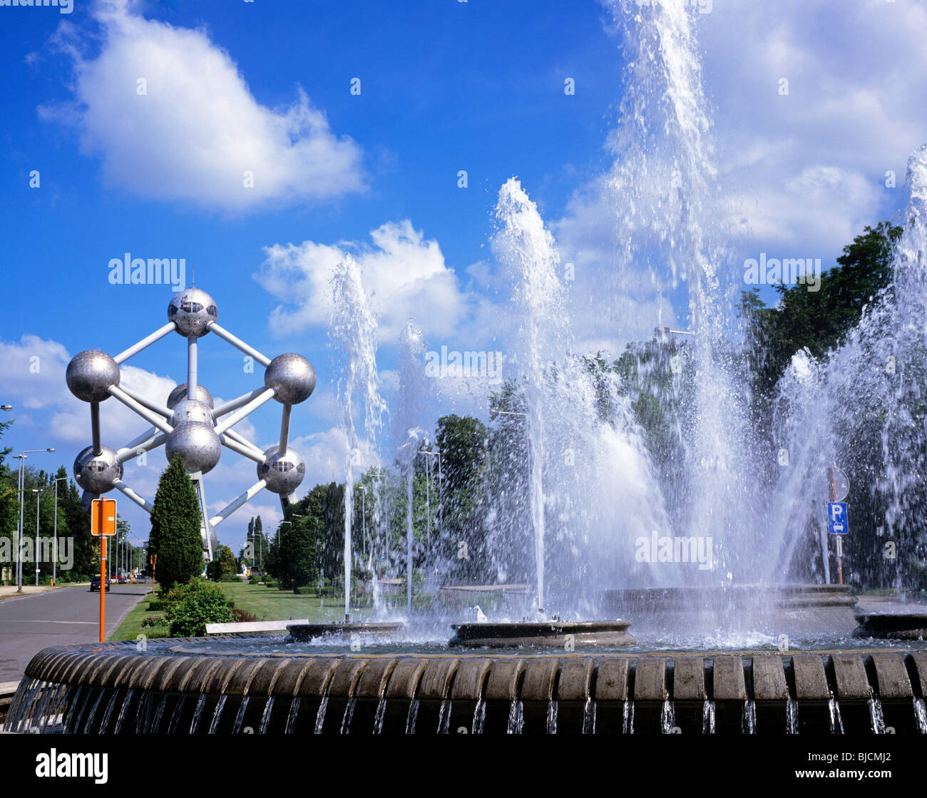 The Atomium - Monument built for the Brussels Worlds Trade Fair in 1958 ...