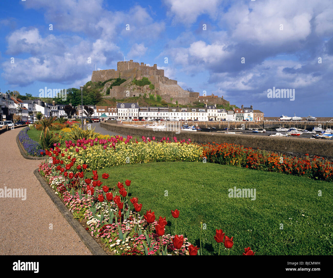 View of Mount Orgeil Castle, ancient defense for the town and harbour ...