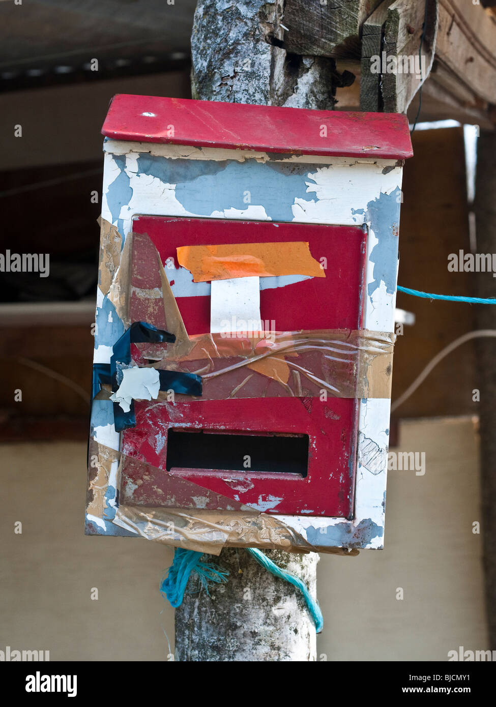 Hand-made wooden post box - France Stock Photo - Alamy