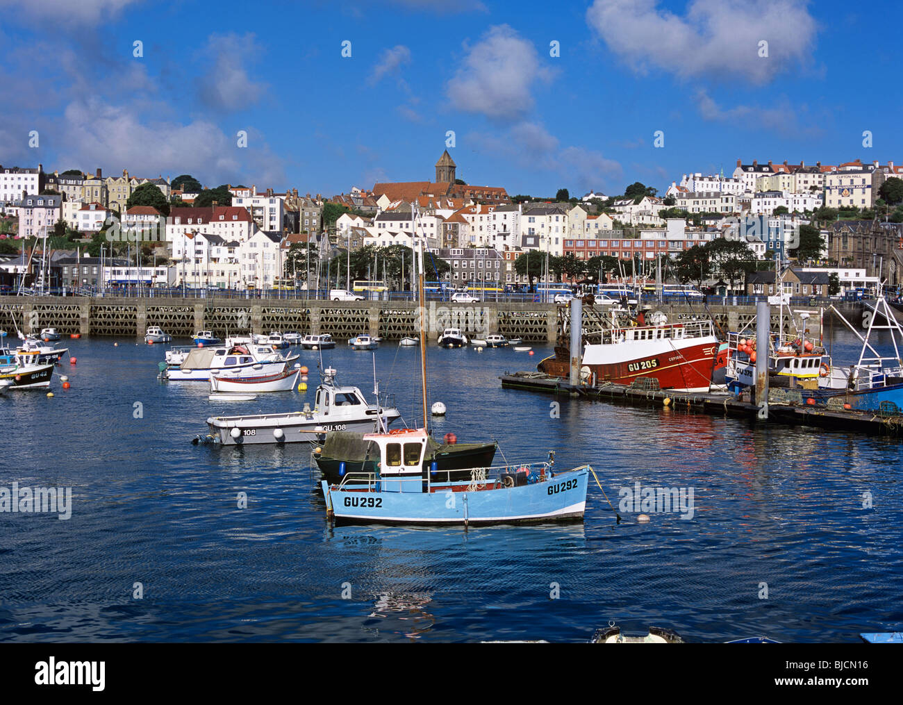 St Peter Port - View of the island of Guernsey's capital from the ...