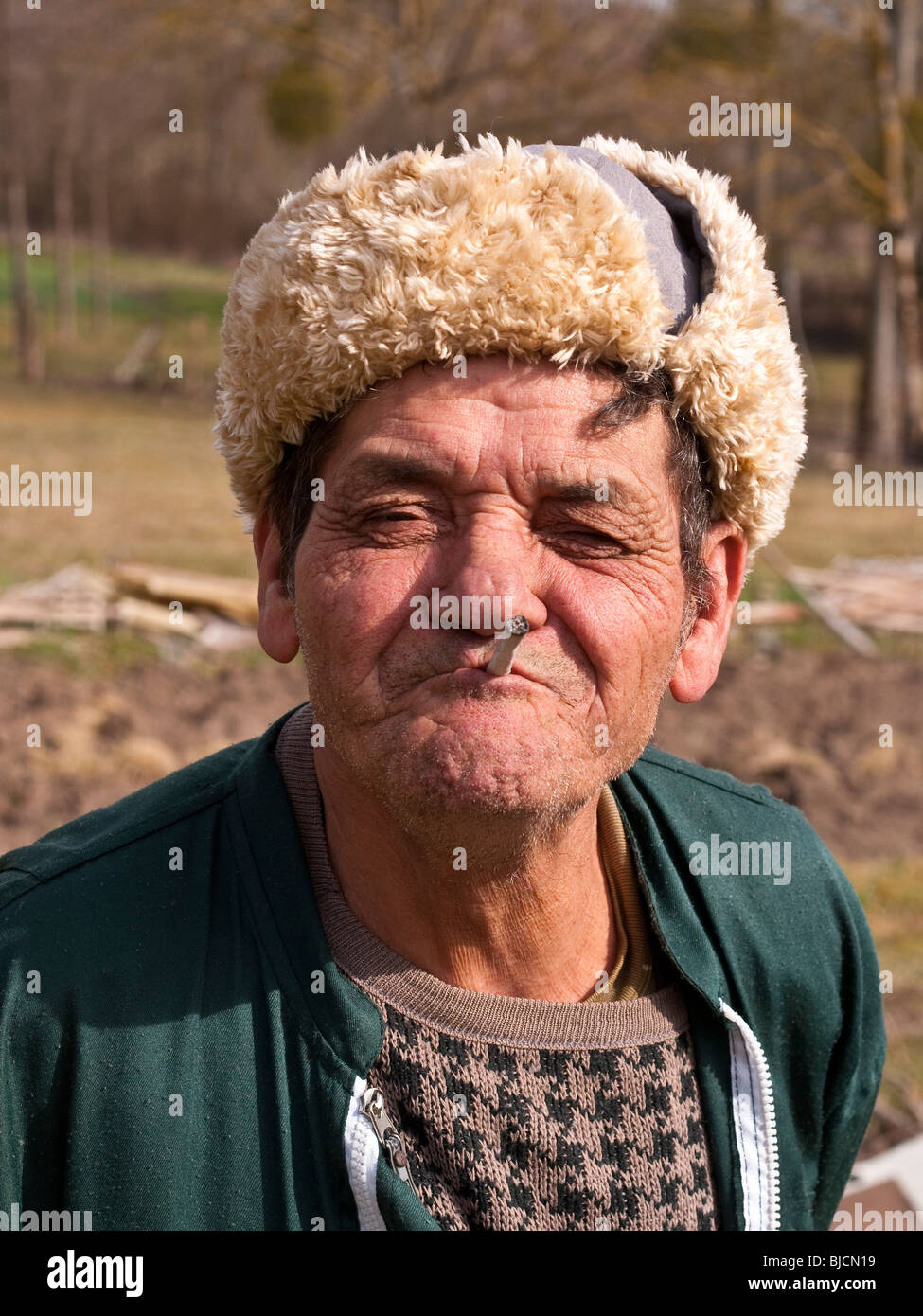 French Moroccan immigrant smoking - France Stock Photo - Alamy