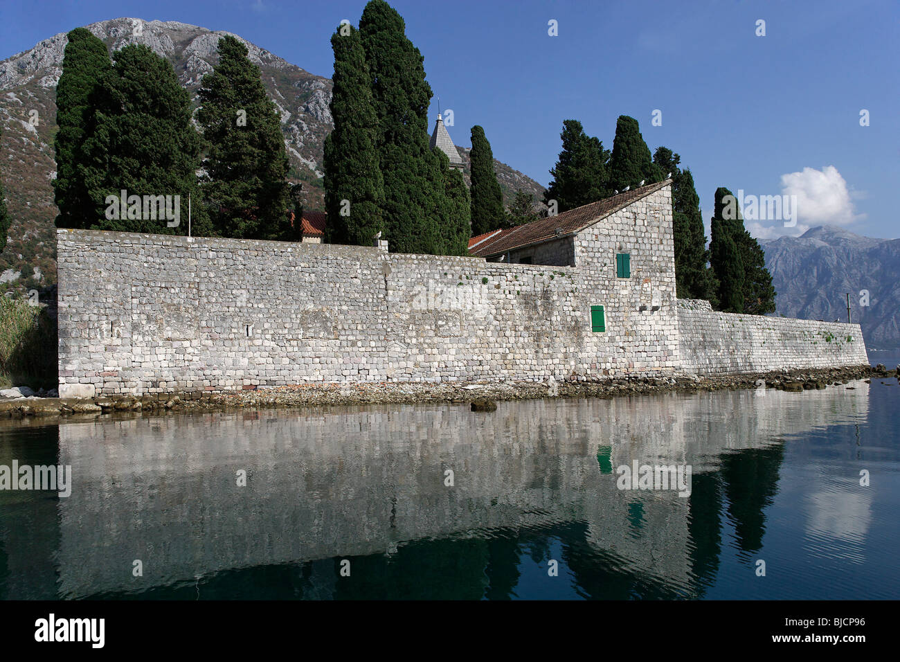 Perast,Island of St George,Church of St George,Ruins of Benedictine ...
