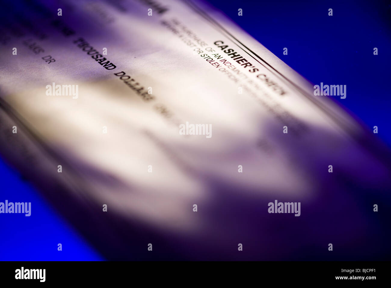 Cashier's check hi-res stock photography and images - Alamy