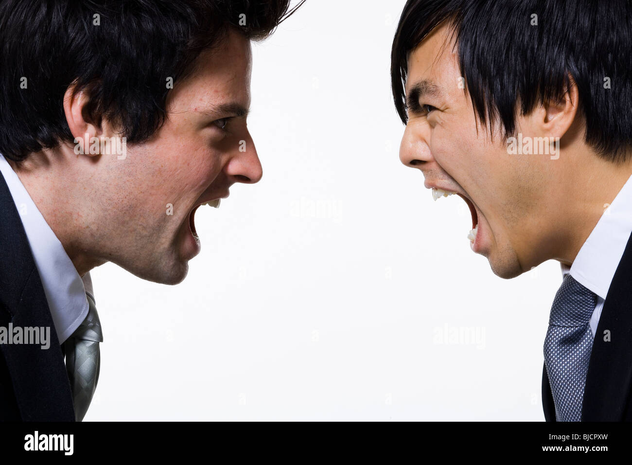 Two men yelling hi-res stock photography and images - Alamy