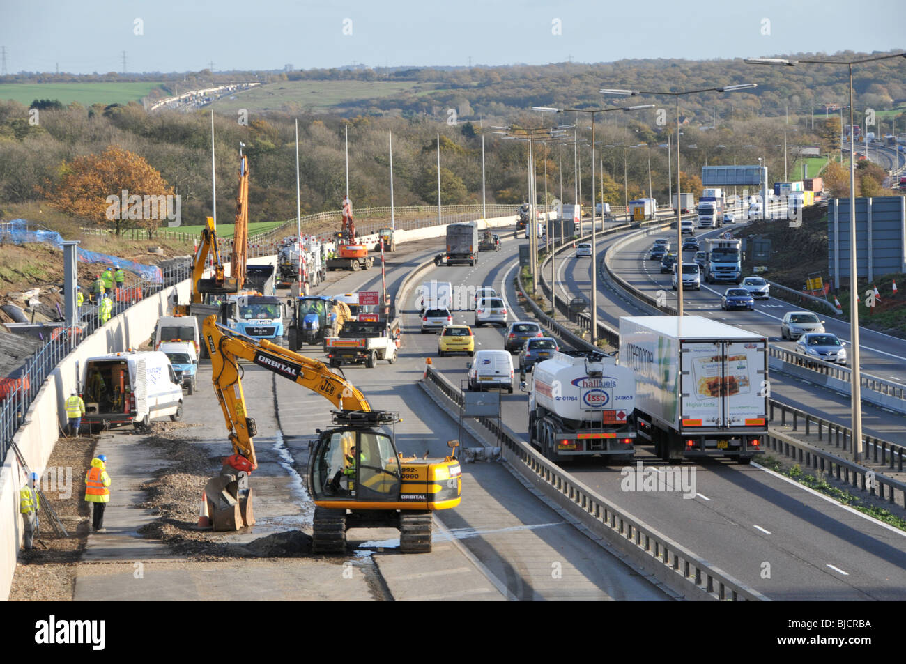 M25 motorway construction hi-res stock photography and images - Alamy