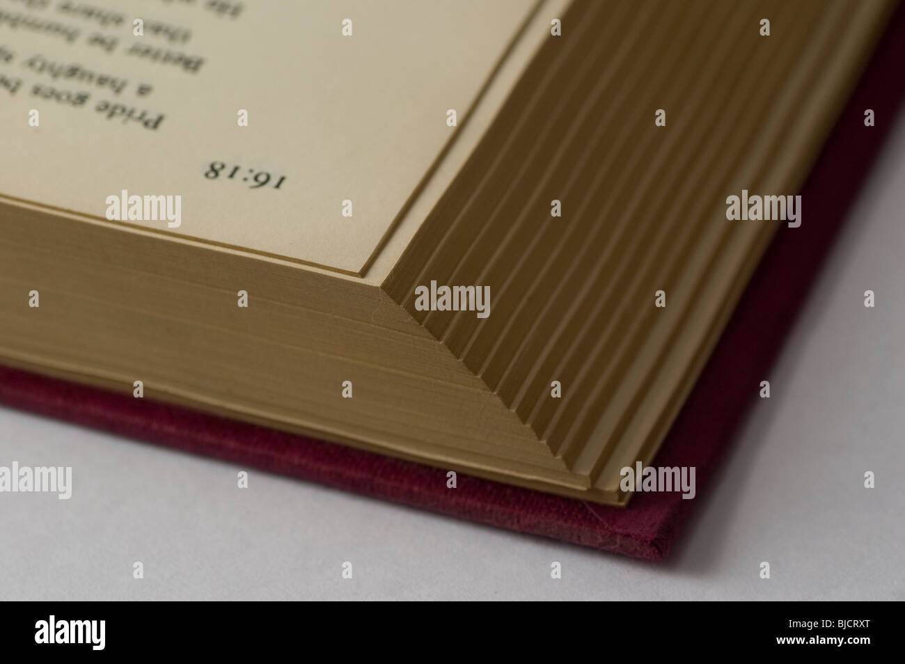 Corner of an old opened Bible Stock Photo - Alamy