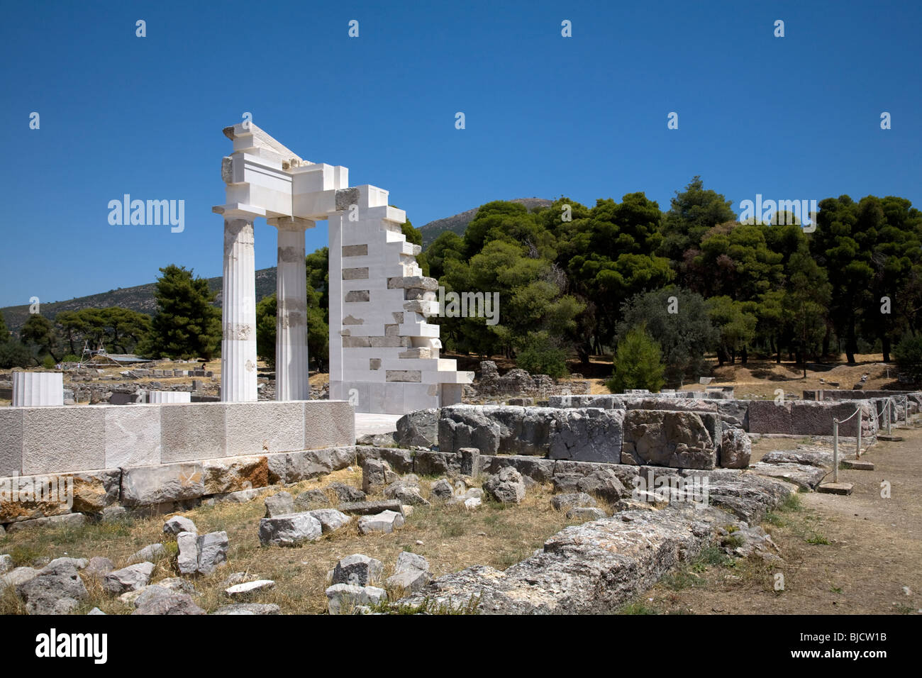 Temple of Asklepios Epidaurus Peloponnese Greece Stock Photo - Alamy