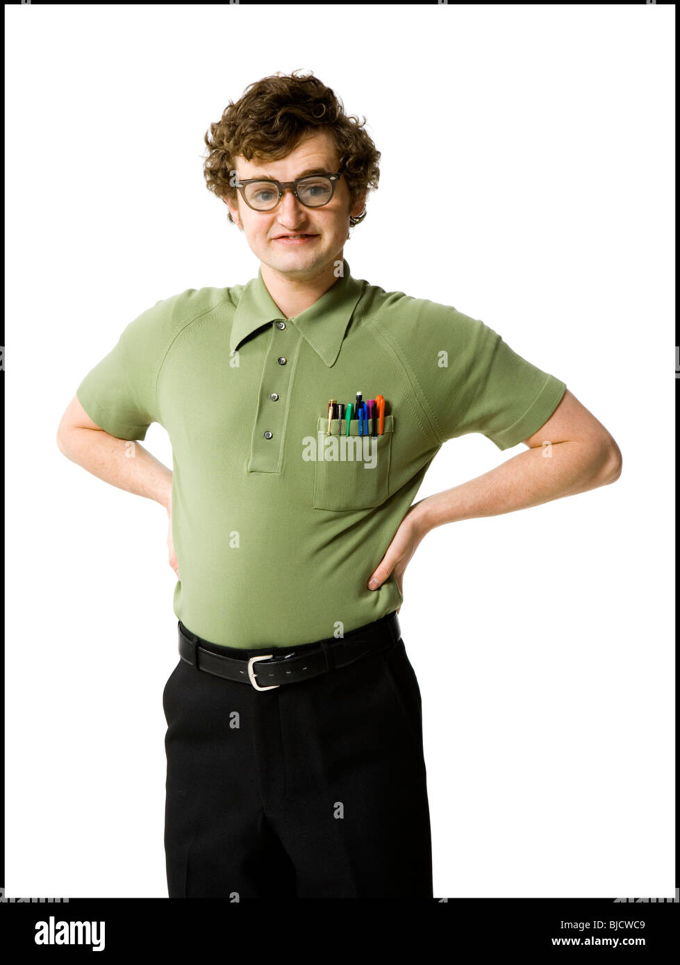 Nerd looking at camera Stock Photo - Alamy