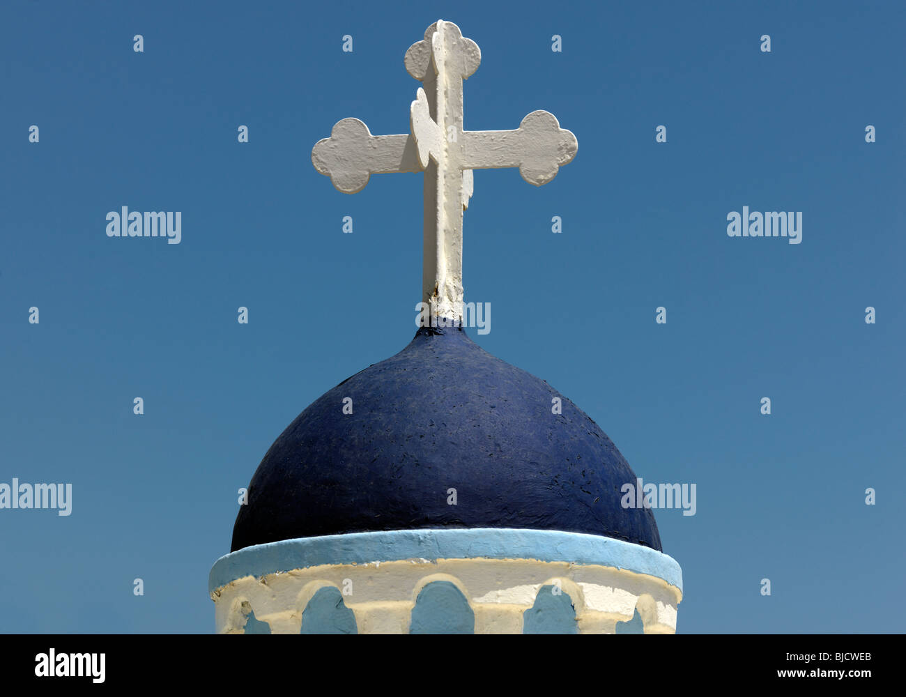 Lavrio Attica Greece Budded Cross On Top Of A Shrine Dedicated To Saint ...