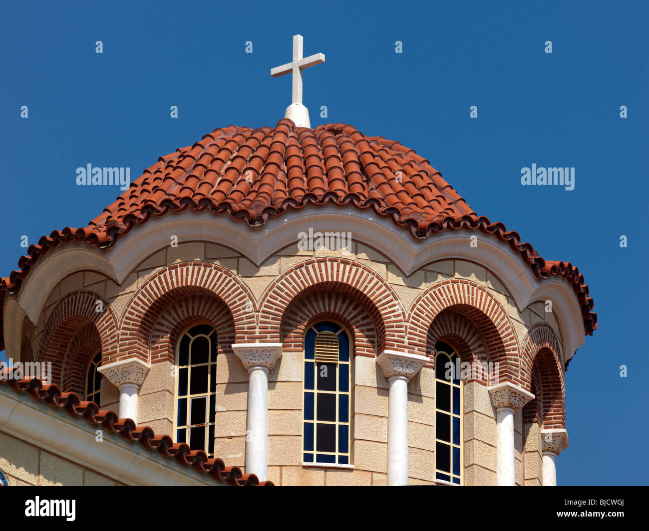 Paleochora Aegina Island Greece Attica Agios Nektarios Monastery Dome ...