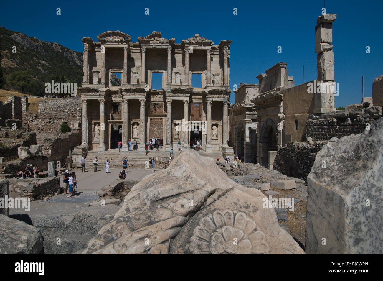Celsus Library Ephesus Selcuk , Izmir, Turkey Stock Photo - Alamy