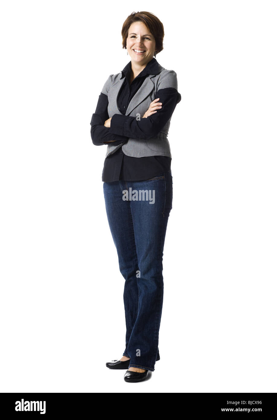 One person arms folded cutout Cut Out Stock Images & Pictures - Alamy