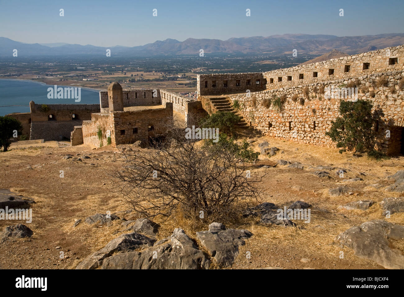 Palamidi Fortress Nafplio Peloponnese Greece Stock Photo - Alamy