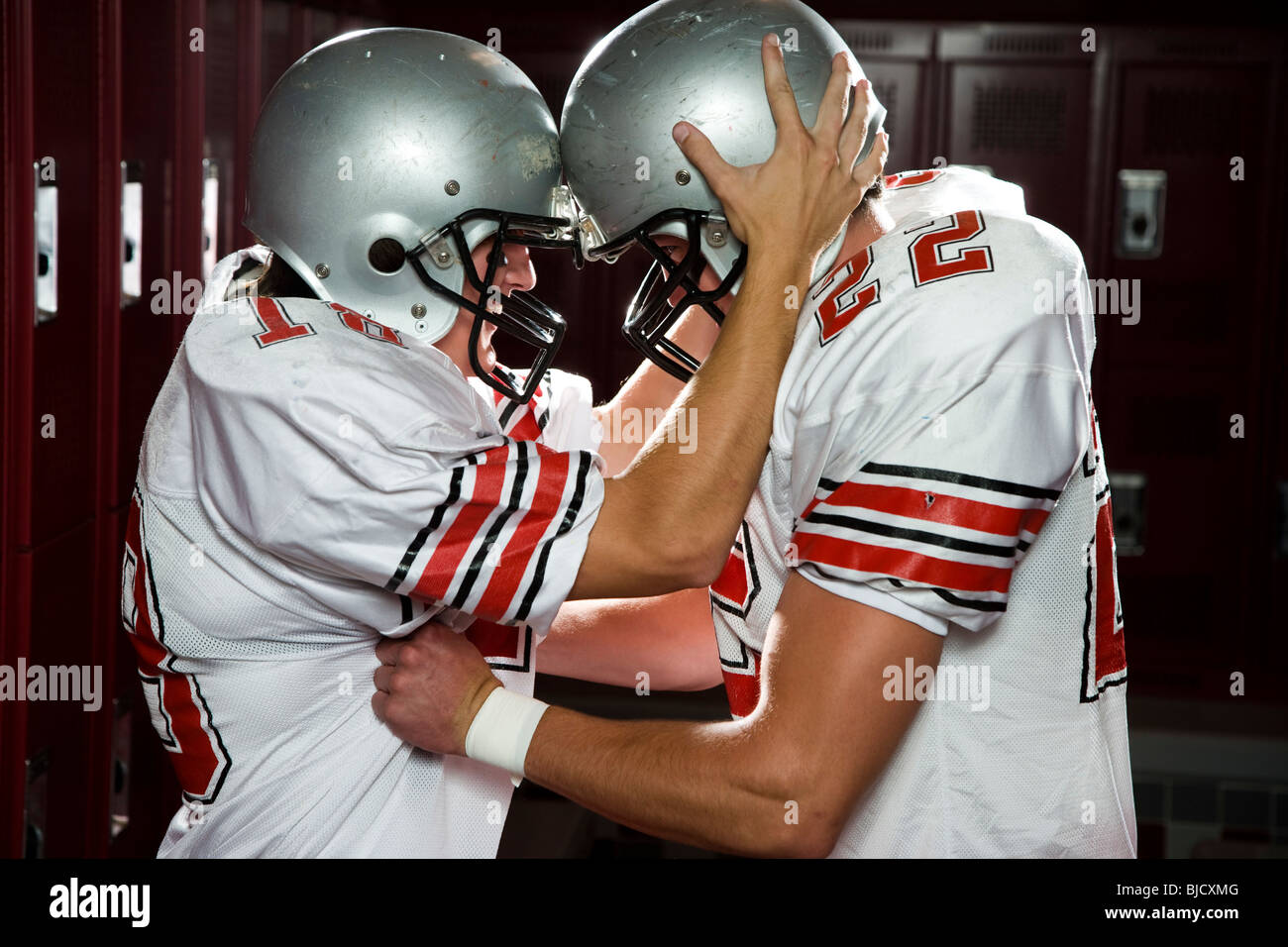 Two High School football players Stock Photo - Alamy