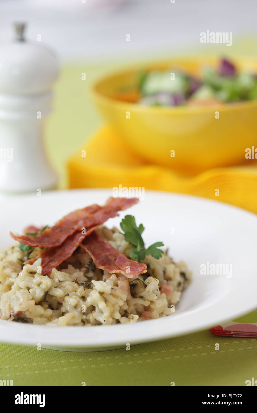 Pancetta and Parmesan Risotto Stock Photo - Alamy