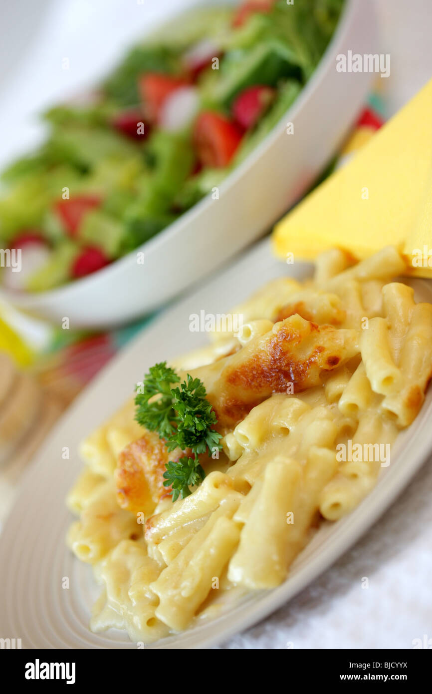 Freshly Cooked Italian Style Macaroni Cheese Pasta Meal With No People ...