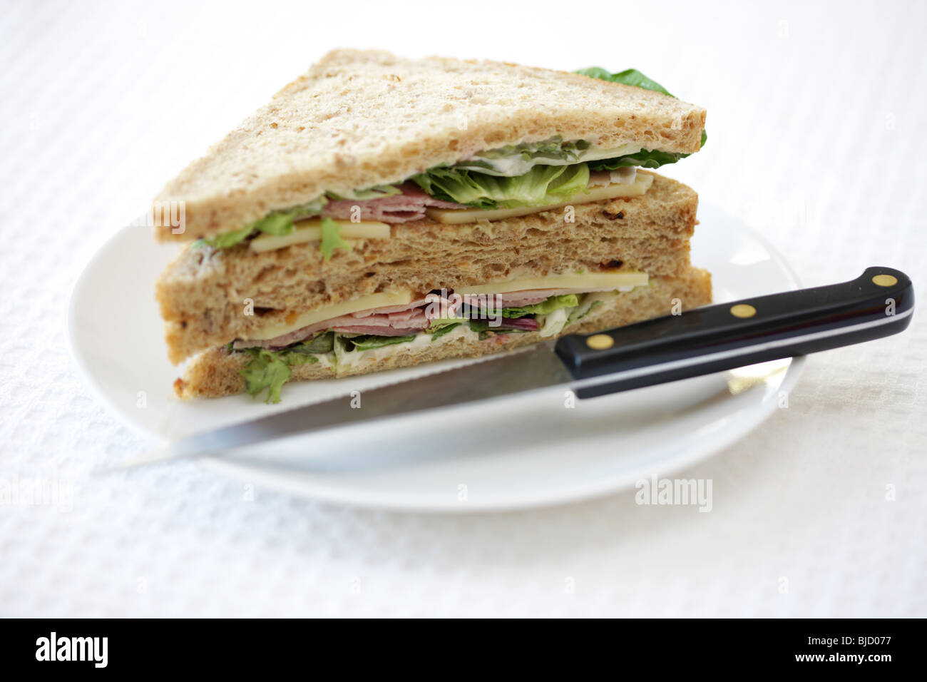 Wiltshire Ham and Cheddar Cheese Sandwich Stock Photo - Alamy