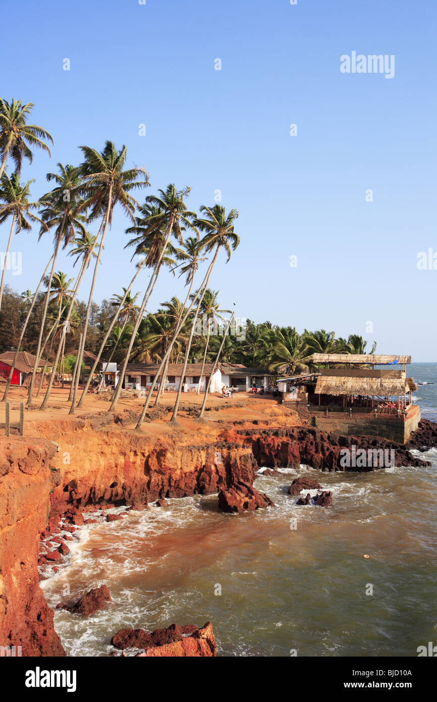 Anjuna beach and palms trees hi-res stock photography and images - Alamy
