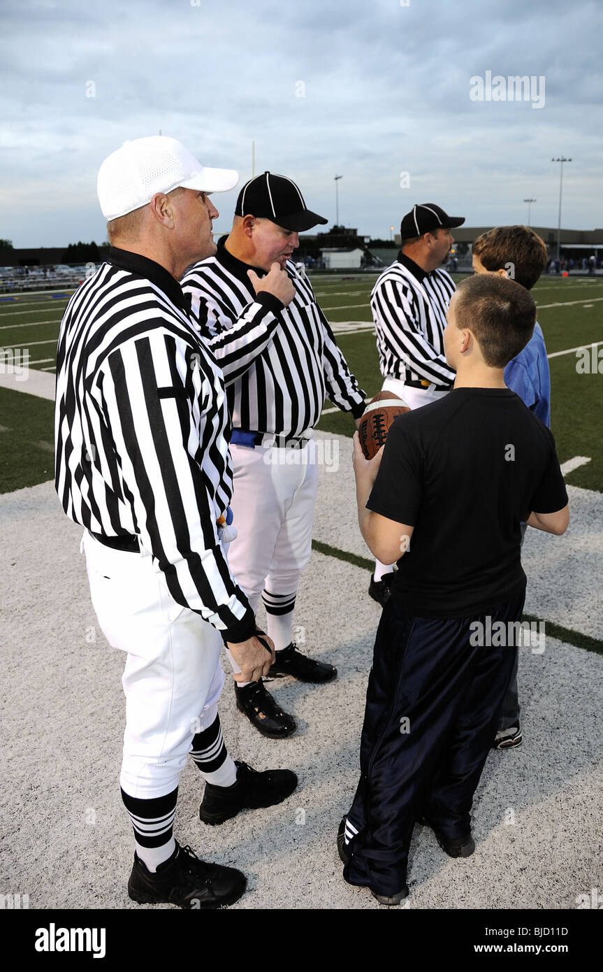 Referee's meet with young fans Stock Photo - Alamy