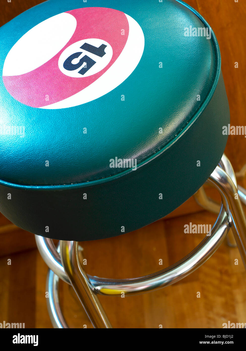 Pool ball bar stool Stock Photo - Alamy