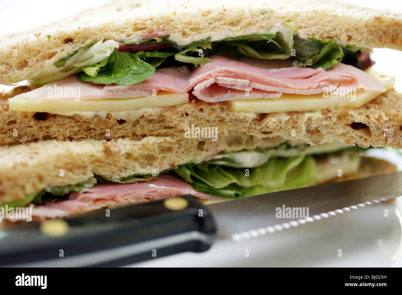 Wiltshire Ham and Cheddar Cheese Sandwich Stock Photo - Alamy