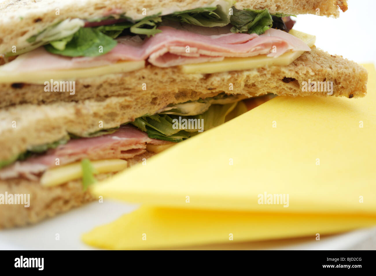 Wiltshire Ham and Cheddar Cheese Sandwich Stock Photo - Alamy