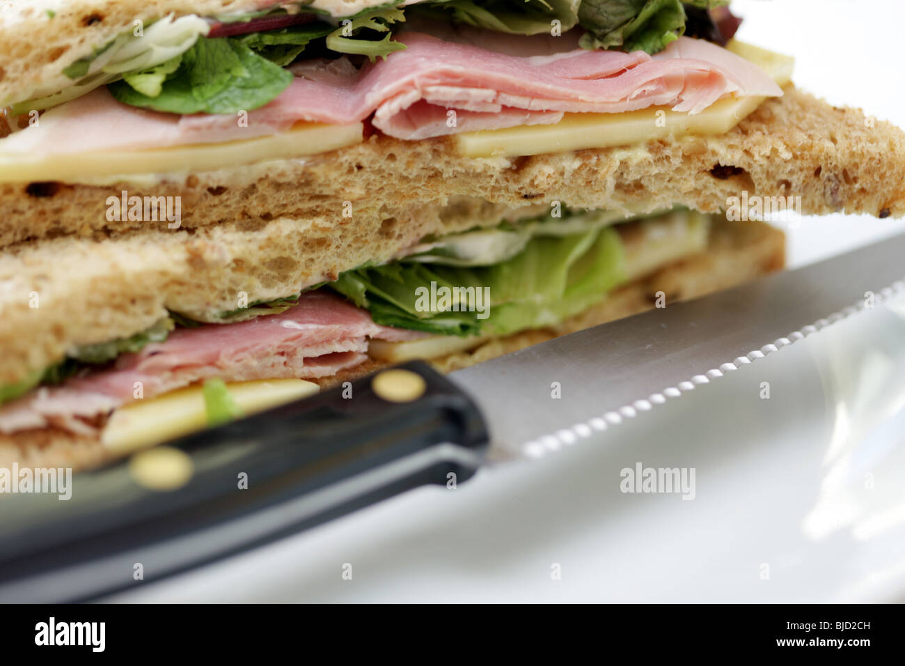 Wiltshire Ham and Cheddar Cheese Sandwich Stock Photo - Alamy