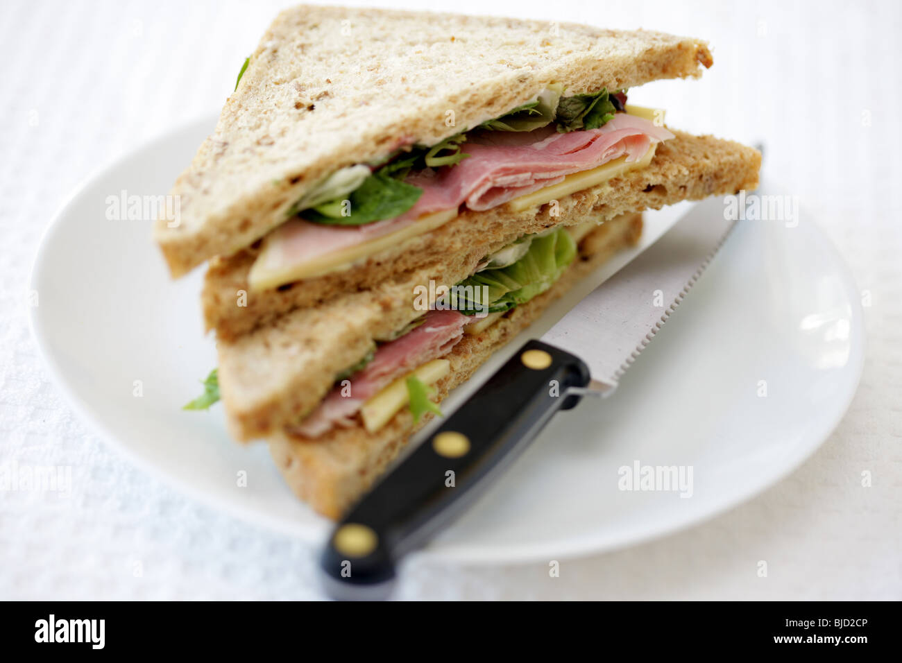 Wiltshire Ham and Cheddar Cheese Sandwich Stock Photo - Alamy