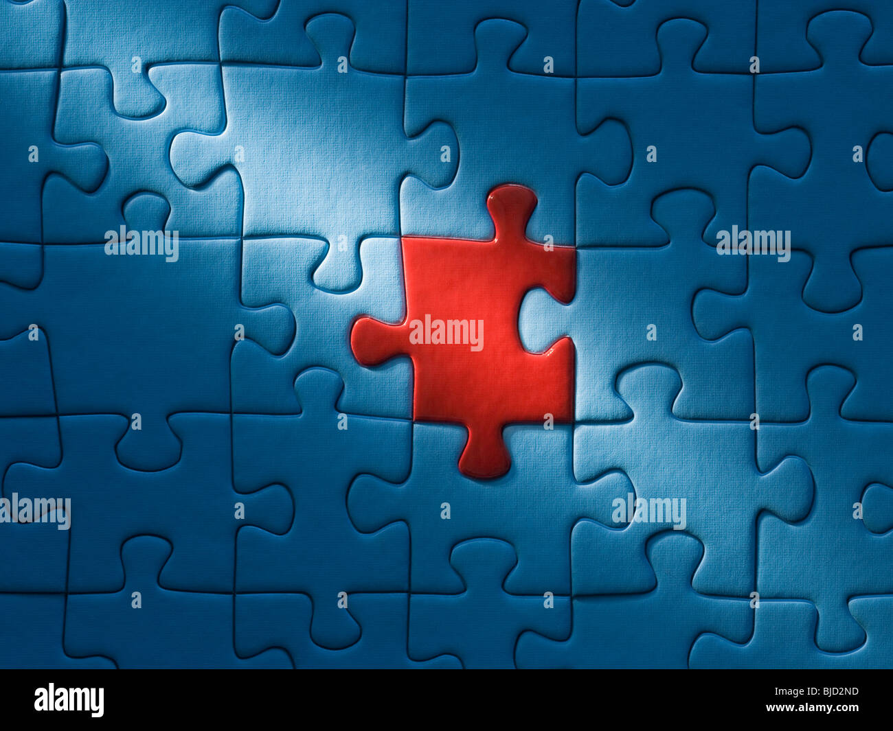 Jigsaw puzzle with a missing piece Stock Photo - Alamy