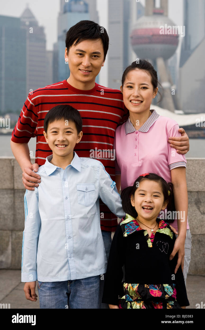 Family of four Stock Photo - Alamy