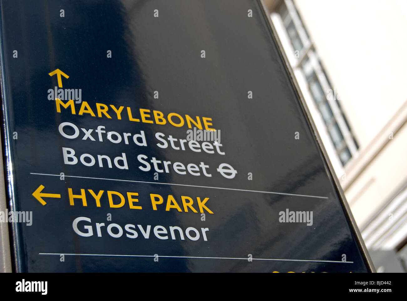 visitor information sign in mayfair, london, england, giving directions ...