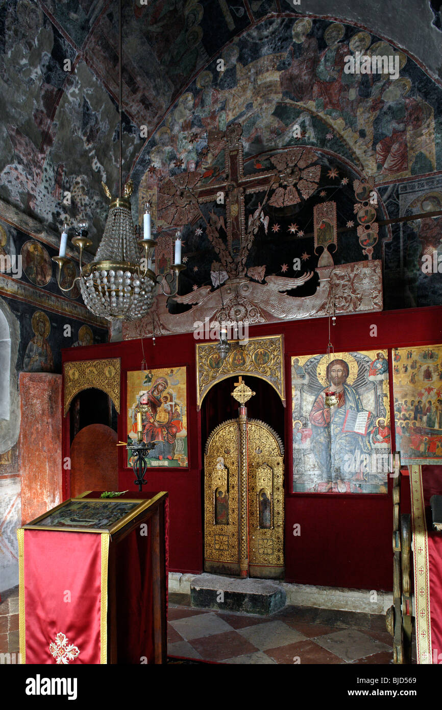 Small Uspenskaya church,(small church of Assumption),Nave,Iconostasis ...