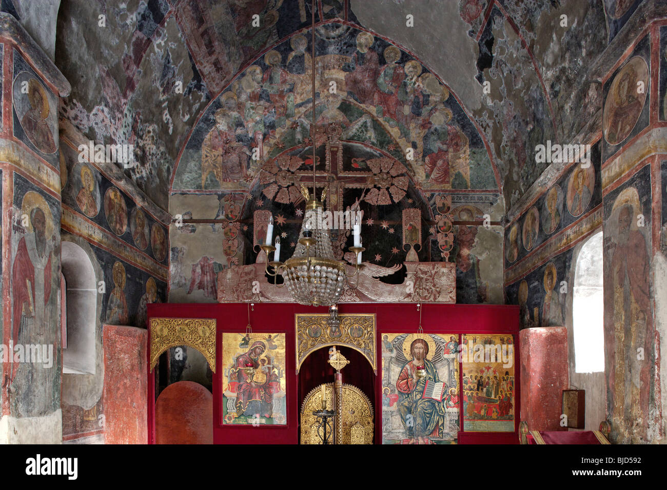 Small Uspenskaya church,(small church of Assumption),Nave,Iconostasis ...