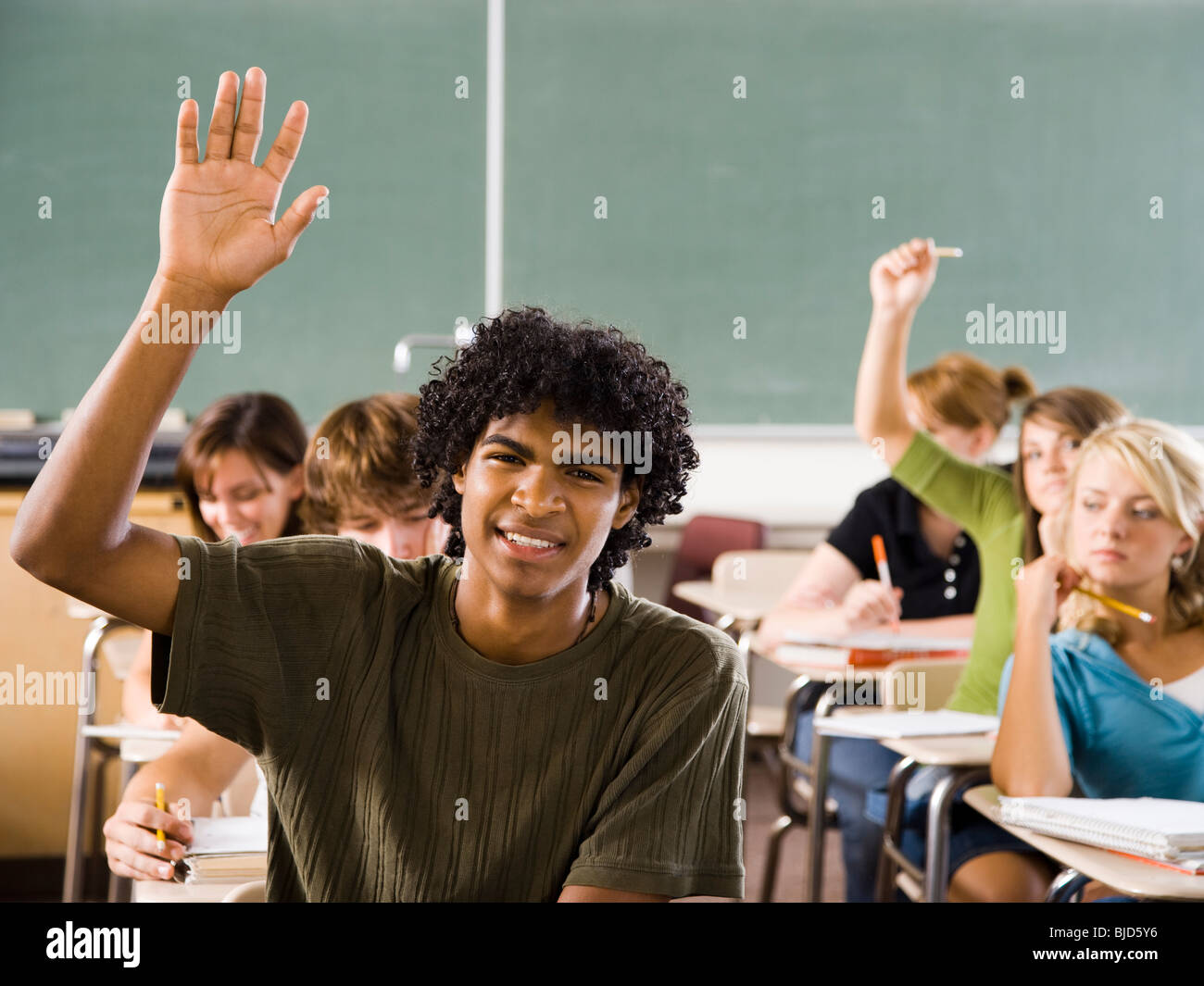 Student in a classroom Stock Photo - Alamy