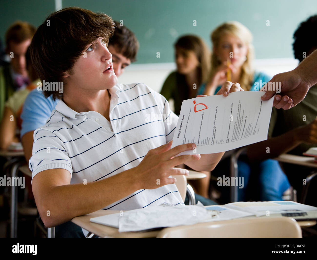 Student in a classroom Stock Photo - Alamy