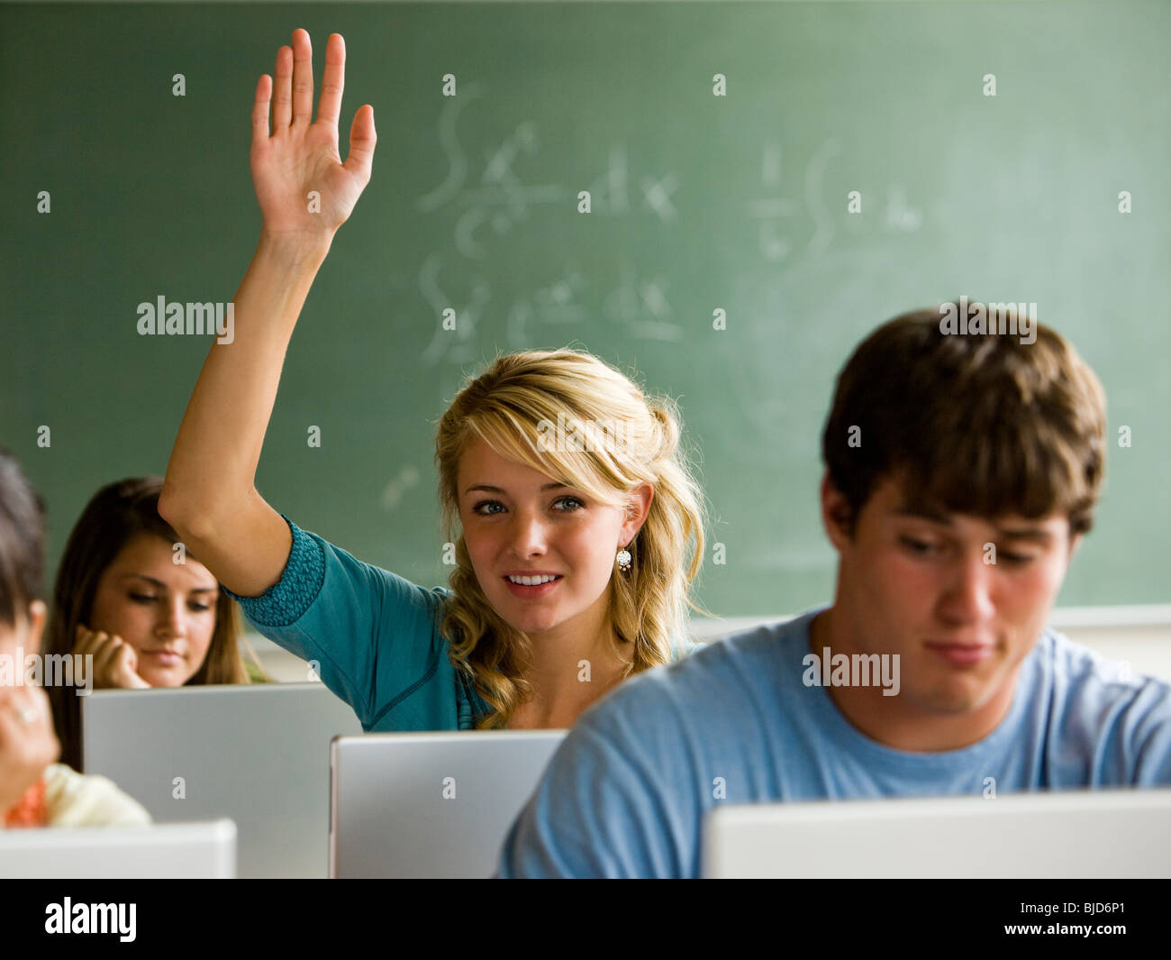 Student in a classroom Stock Photo - Alamy